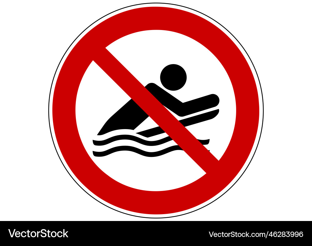 No bodyboarding Royalty Free Vector Image - VectorStock