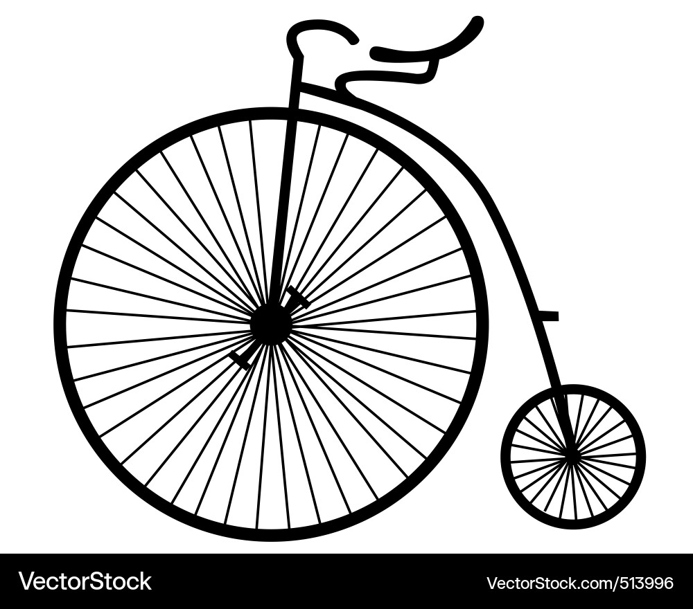 Old bicycle Royalty Free Vector Image - VectorStock