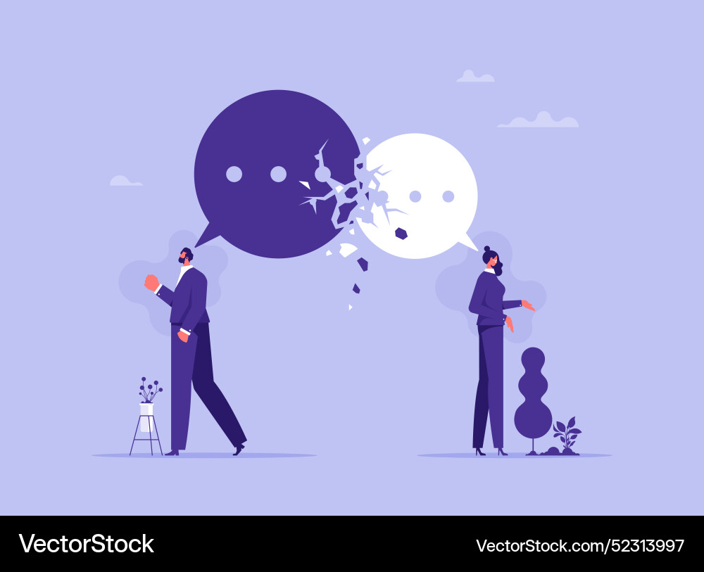 Failure in communication Royalty Free Vector Image