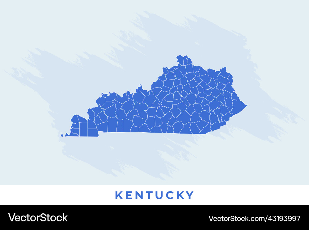 National map of kentucky Royalty Free Vector Image