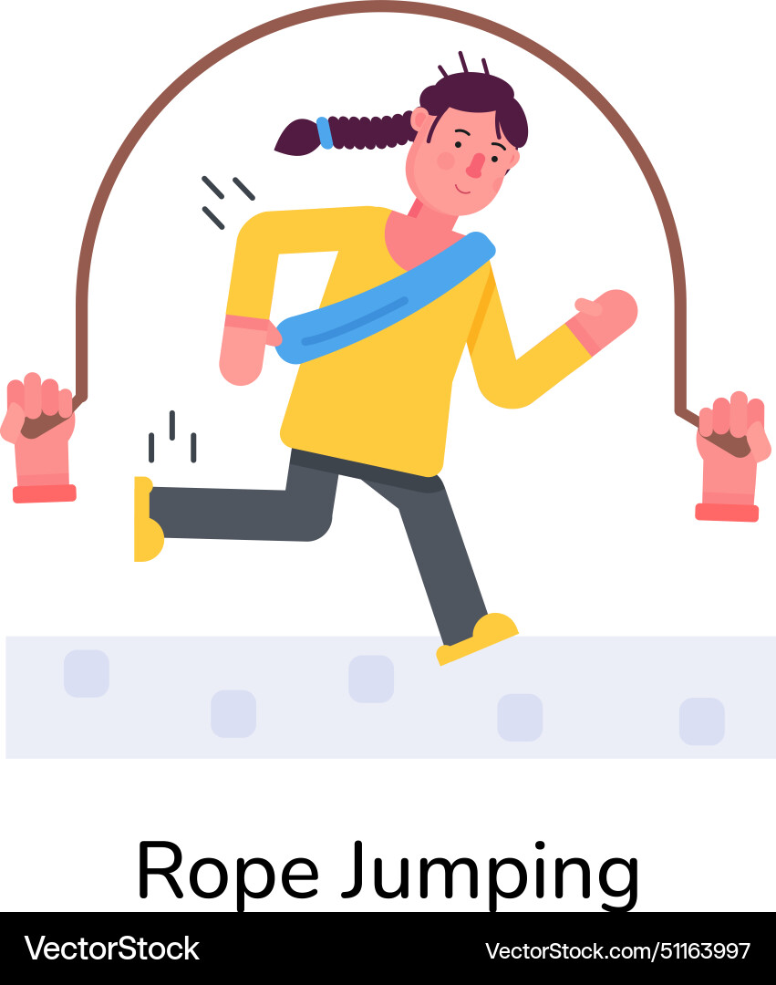 Rope jumping Royalty Free Vector Image - VectorStock
