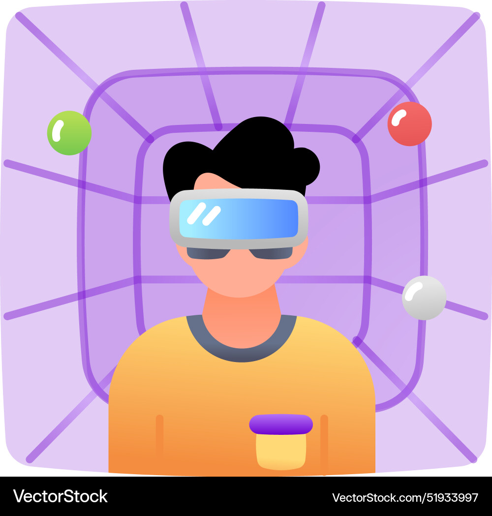Vr environment Royalty Free Vector Image - VectorStock