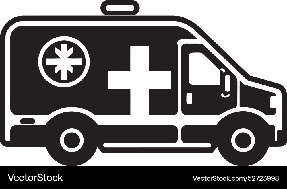Ambulance diagnostics assessing and addressing Vector Image