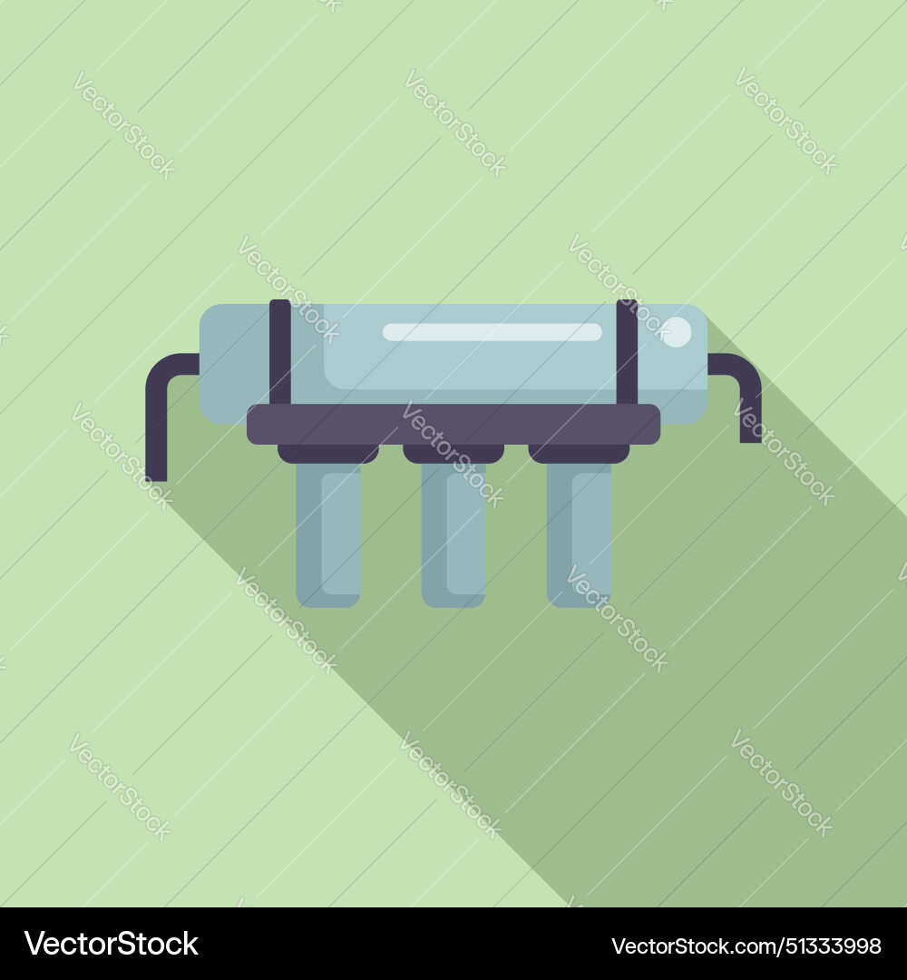 Flat design of water filtration system icon Vector Image