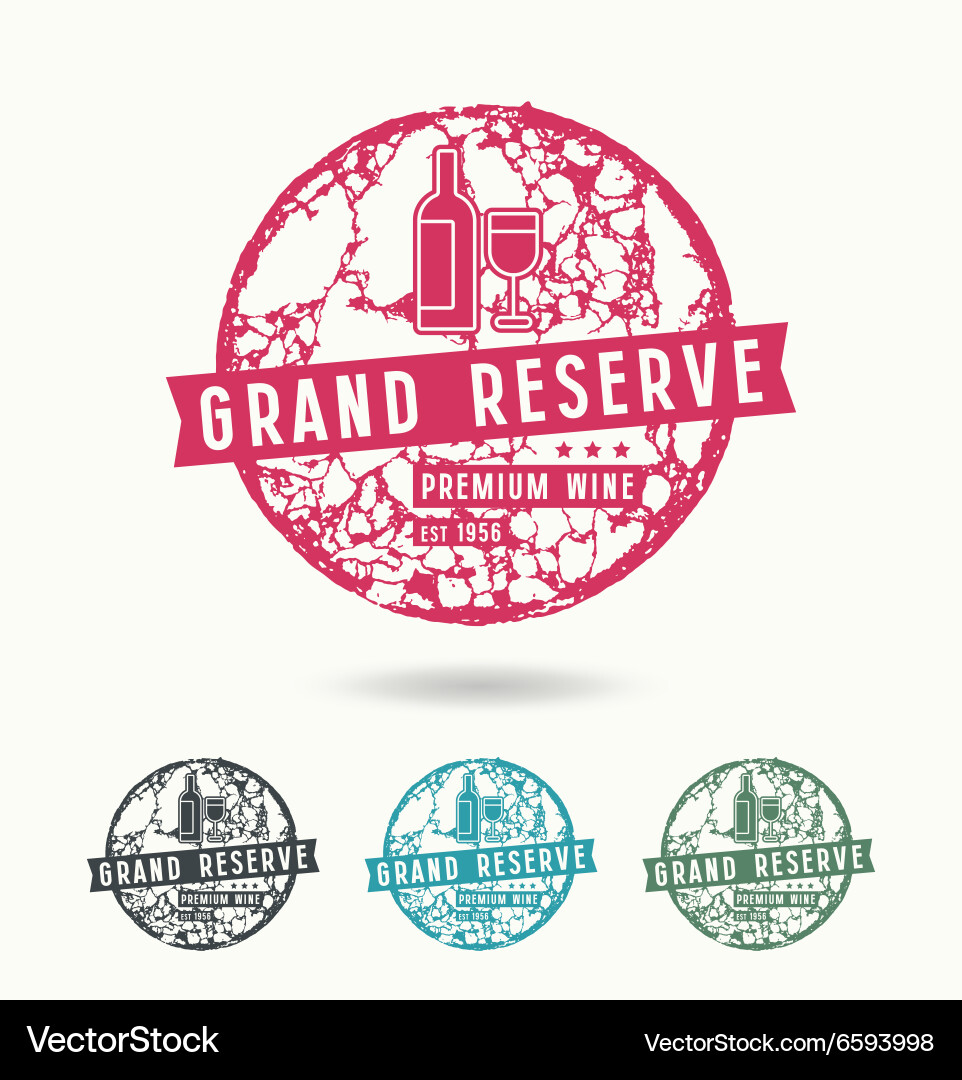 Grand reserve wine label Royalty Free Vector Image