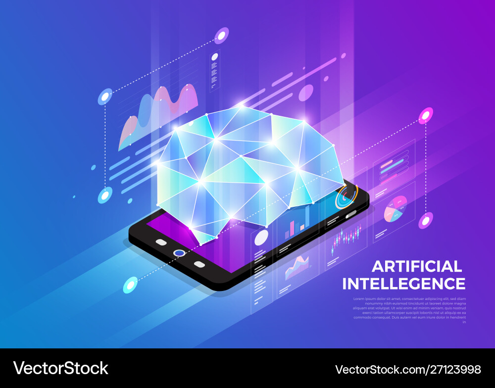 Isometric digital concept Royalty Free Vector Image