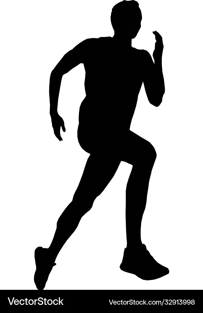 Man runner athlete running Royalty Free Vector Image