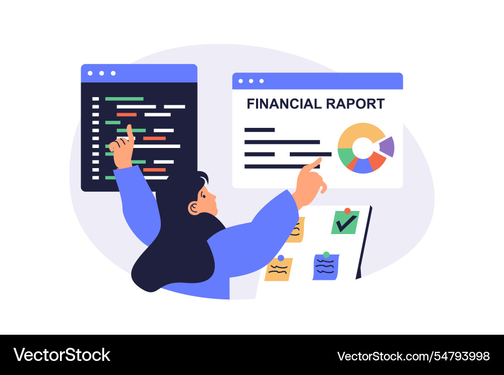 Multitasking web concept with flat cartoon people Vector Image