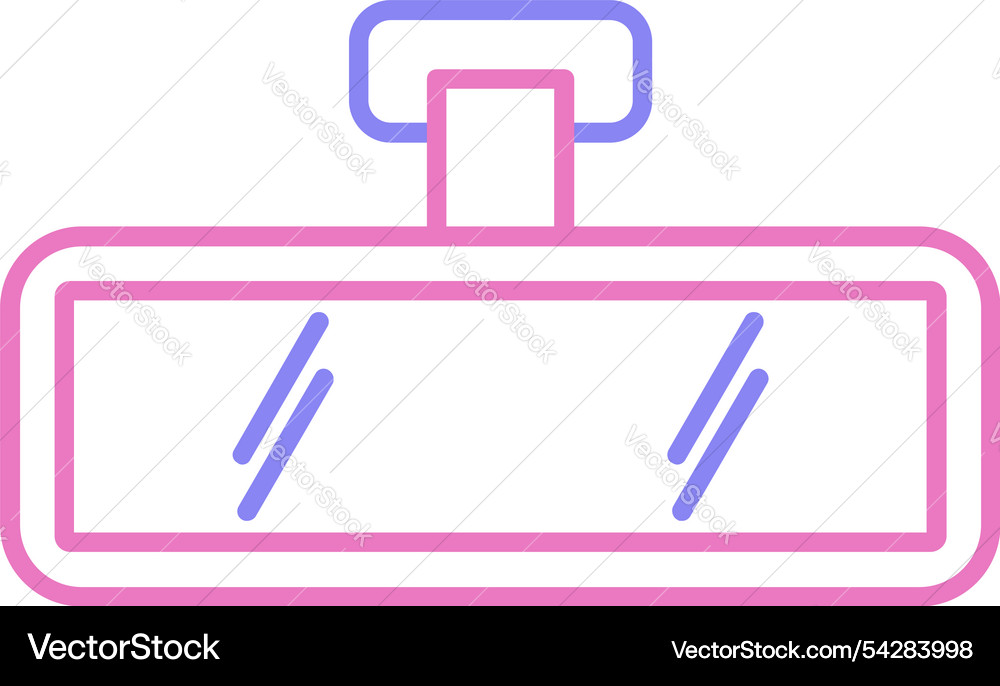 Rearview line two colour icon Royalty Free Vector Image