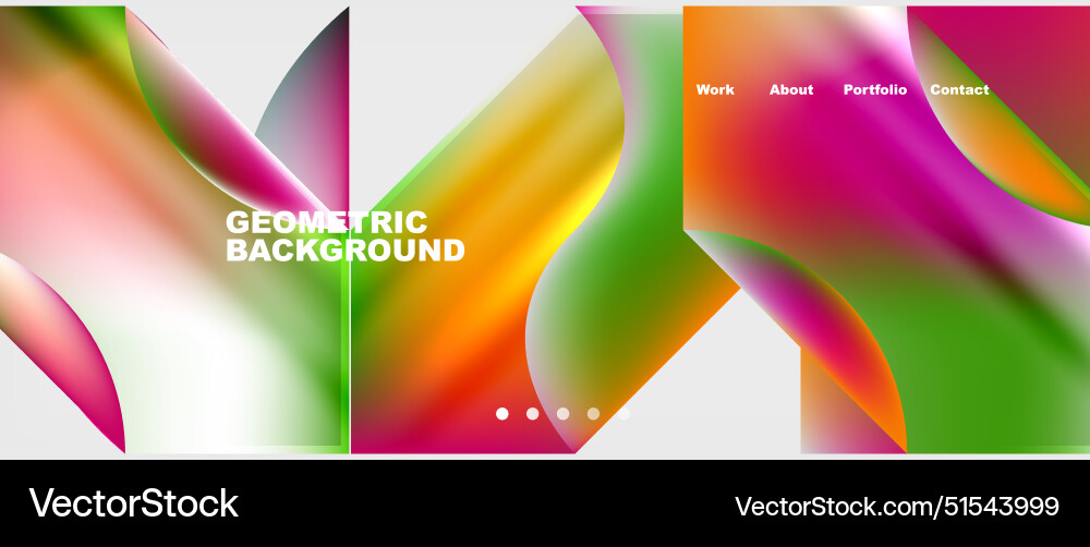 Colorful gradients with abstract geometric shapes Vector Image