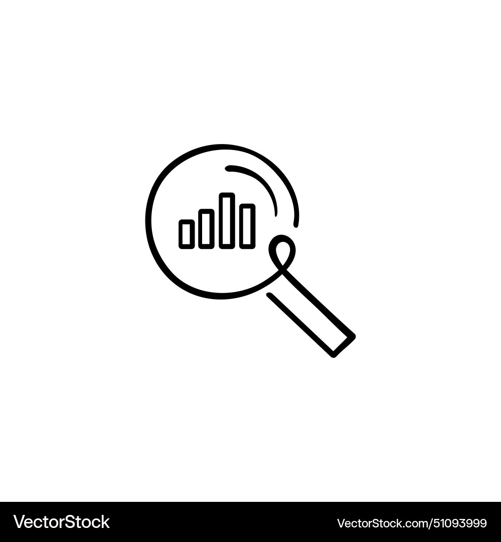 Data analysis line style icon design Royalty Free Vector
