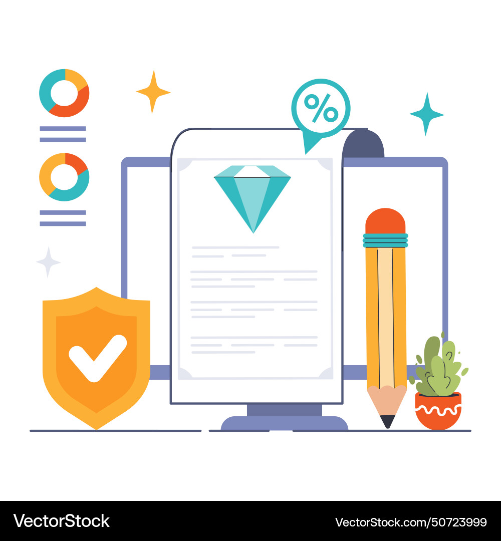 Debt management organization tracking and paying Vector Image