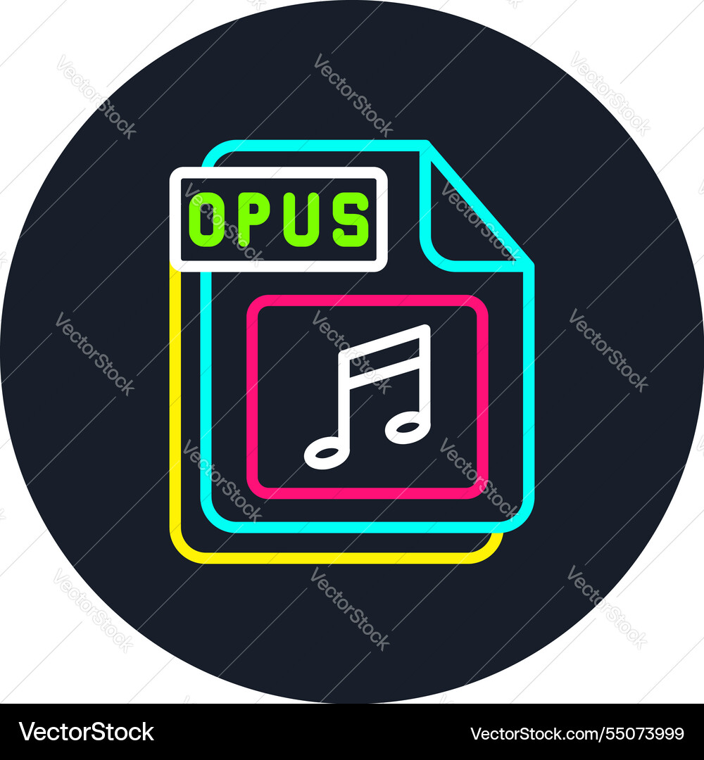 Opus line multi color icon Royalty Free Vector Image