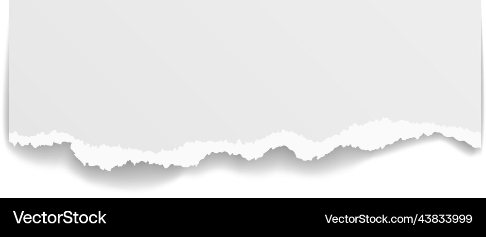 Ripped paper scrap blank note with torn edge Vector Image