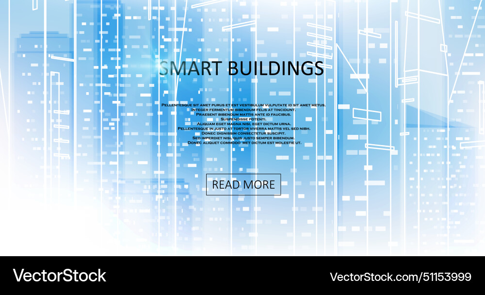 Smart building concept design for city Royalty Free Vector