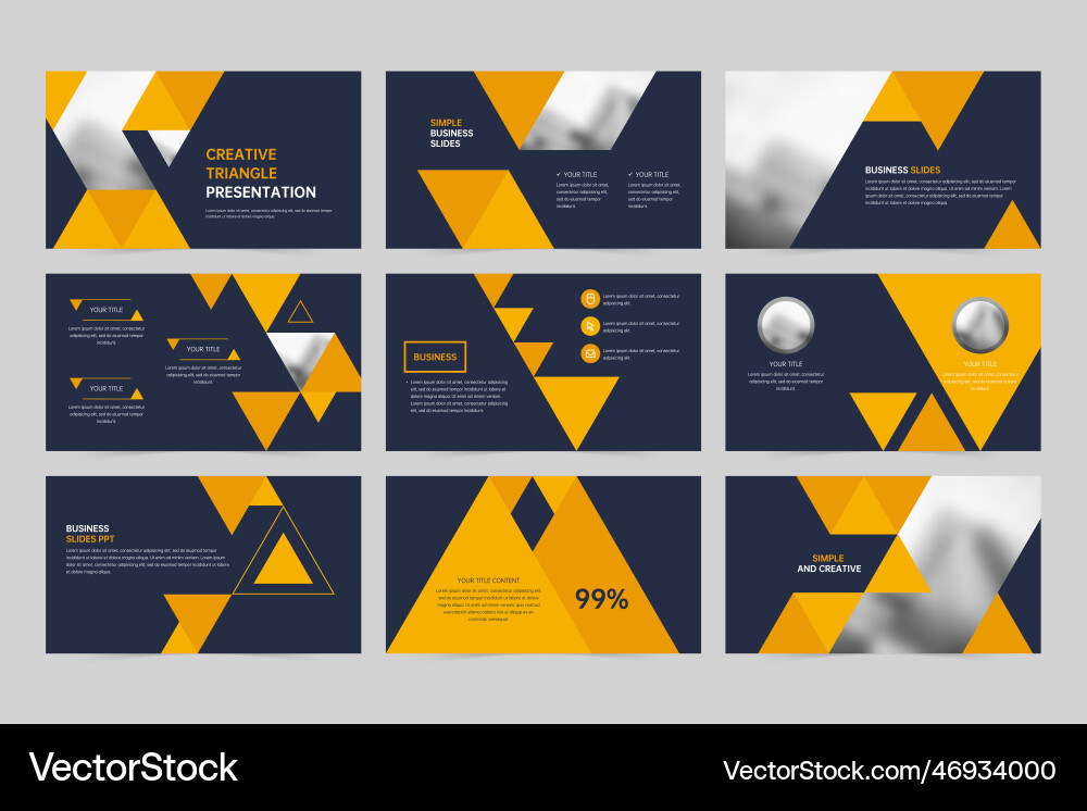 Business PowerPoint Slides - Geometric Template Vector Image