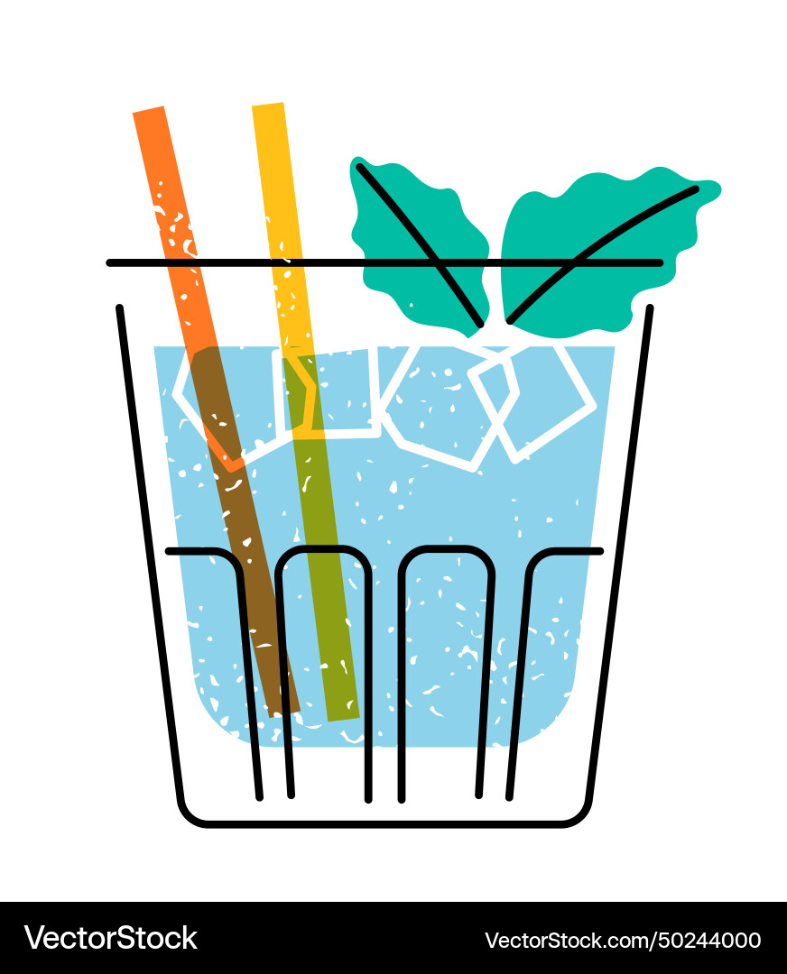 Cocktail glass drink Royalty Free Vector Image