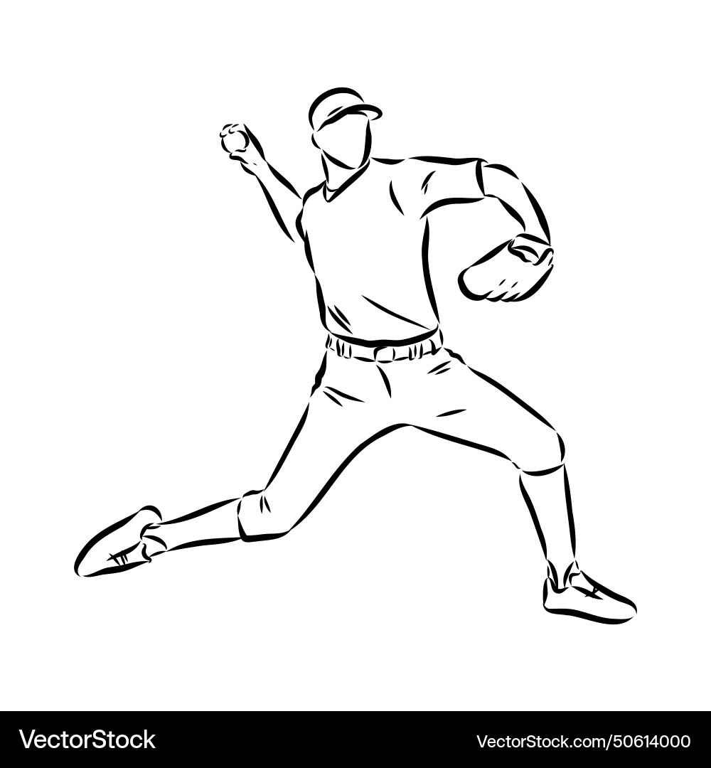 Doodle style baseball and glove in format Vector Image