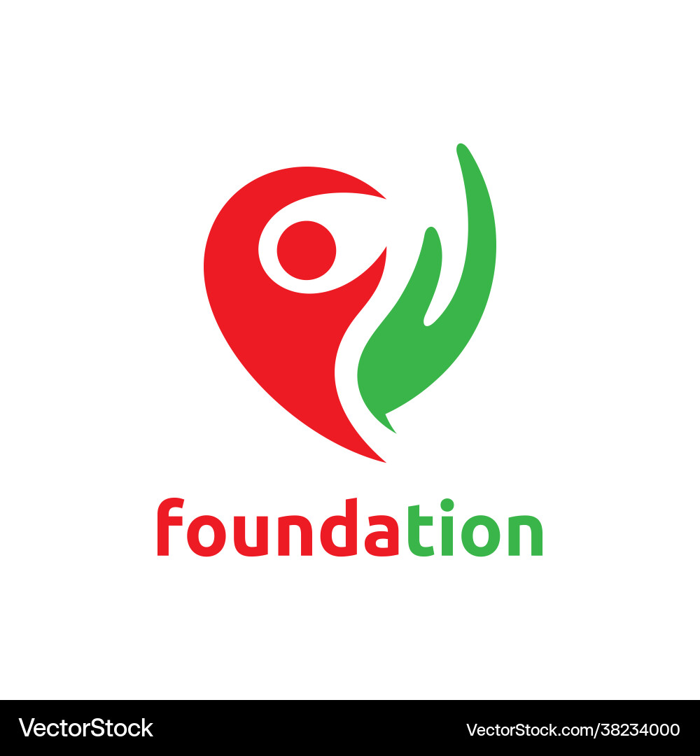 Foundation logo template design Royalty Free Vector Image