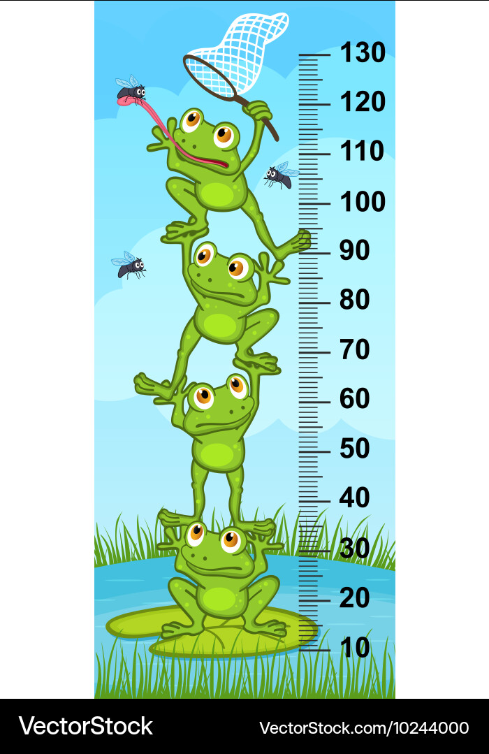 Frog catching flies on lake Royalty Free Vector Image