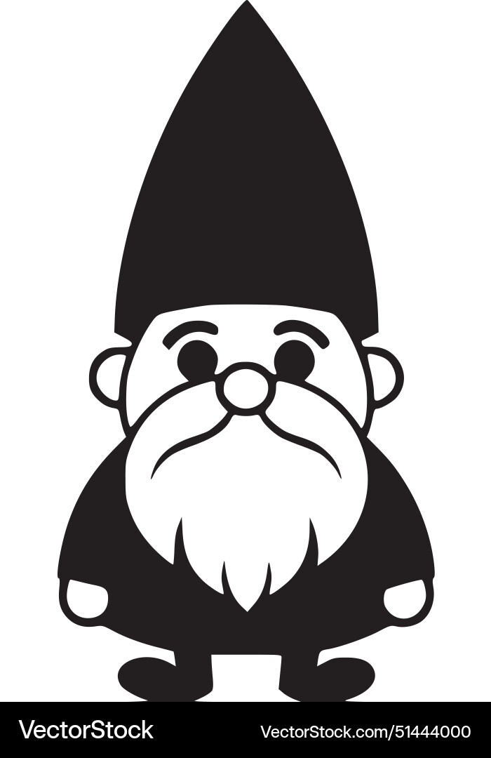 Gnome - minimalist and flat logo Royalty Free Vector Image
