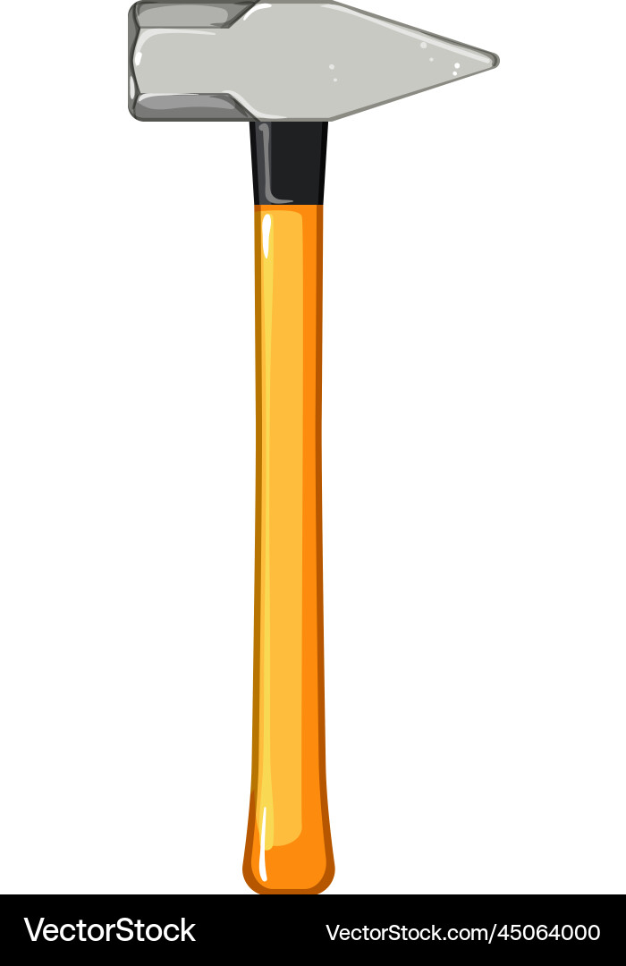 Hardware hammer tool cartoon Royalty Free Vector Image