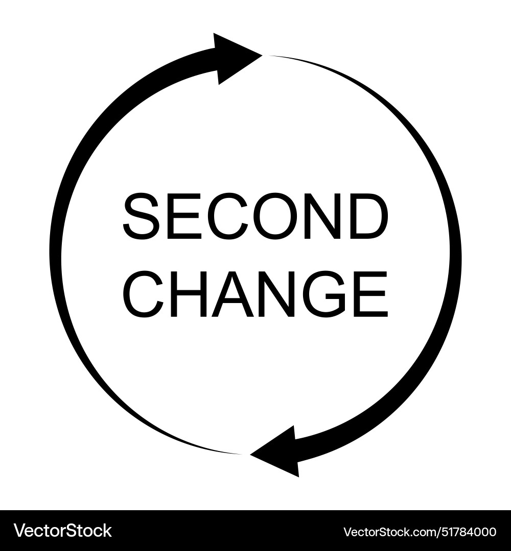 Second change icon Royalty Free Vector Image - VectorStock