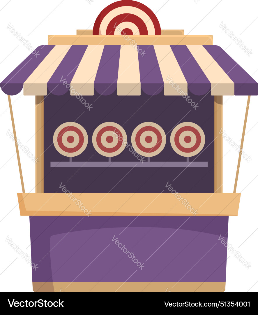 Cartoon shooting range booth Royalty Free Vector Image