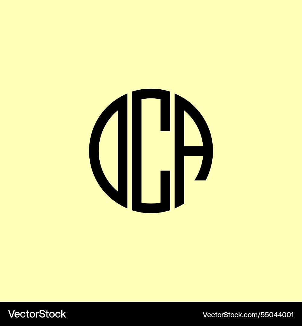 Creative rounded initial letters dca logo Vector Image