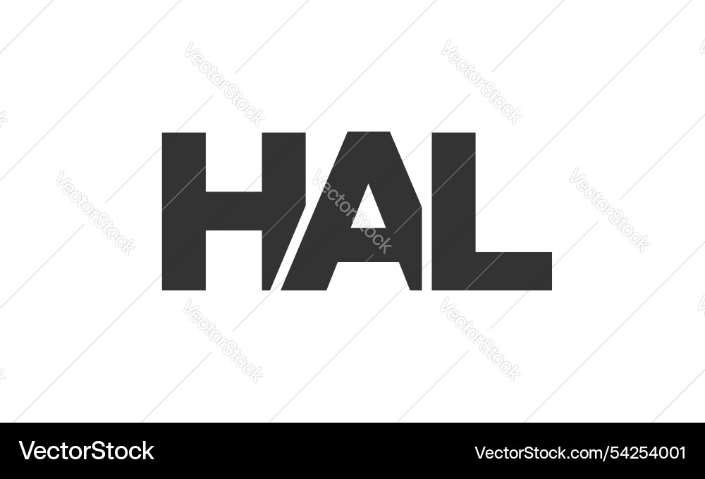 Hal logo design template with strong and modern Vector Image