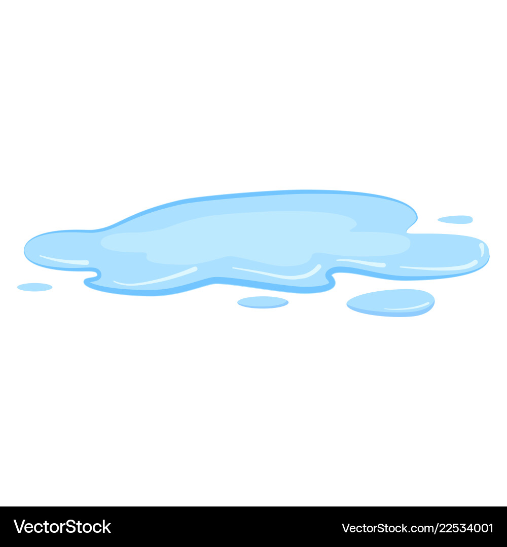 Puddle liquid cartoon style isolated Royalty Free Vector