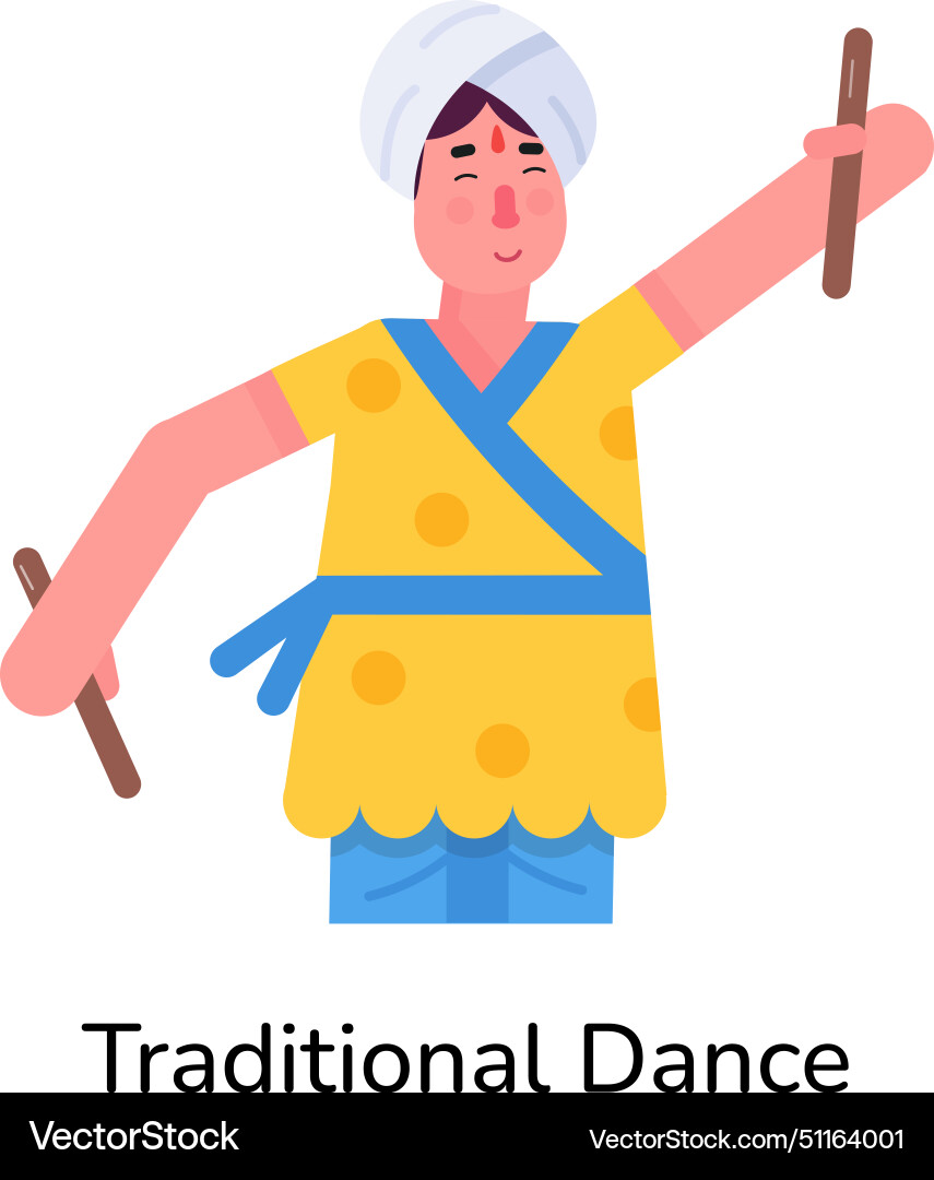 Traditional dance Royalty Free Vector Image - VectorStock