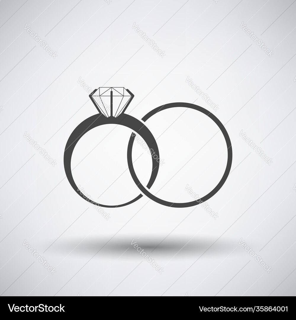 Wedding Rings - Elegant Icon Royalty Free Vector Image