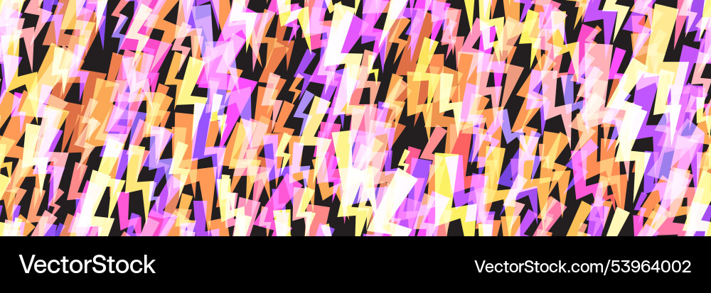 Bright neon thunder bolts on black bg Royalty Free Vector