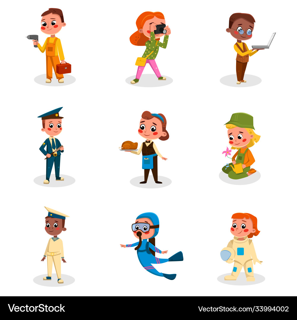Children's Professions Set Royalty Free Vector Image