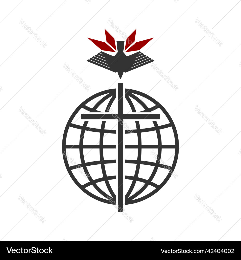 Christian church logo Royalty Free Vector Image