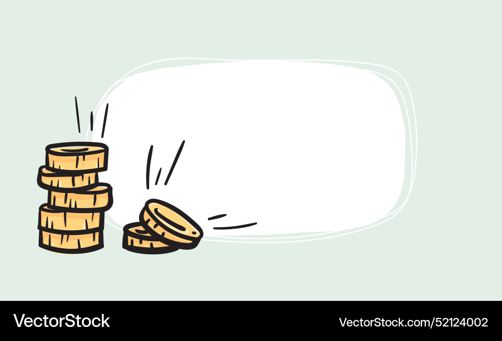 Coins icon simple background for price tag Vector Image