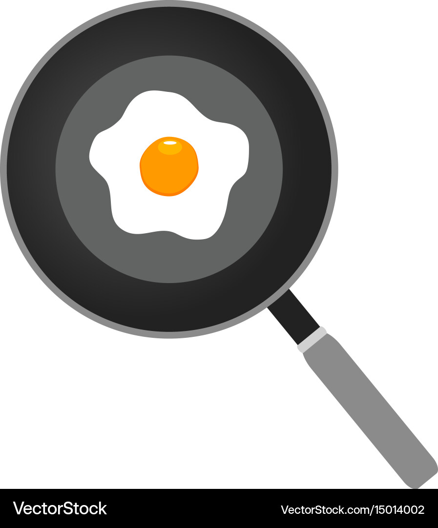 Fried egg Royalty Free Vector Image - VectorStock