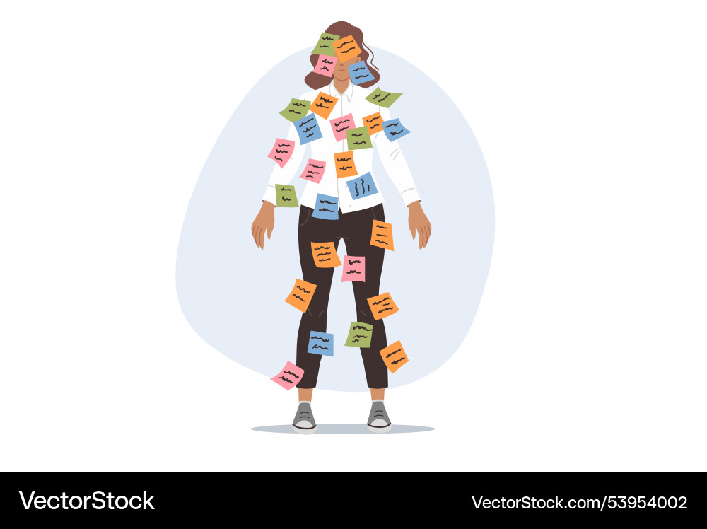 Importance of multitasking causes stress Vector Image