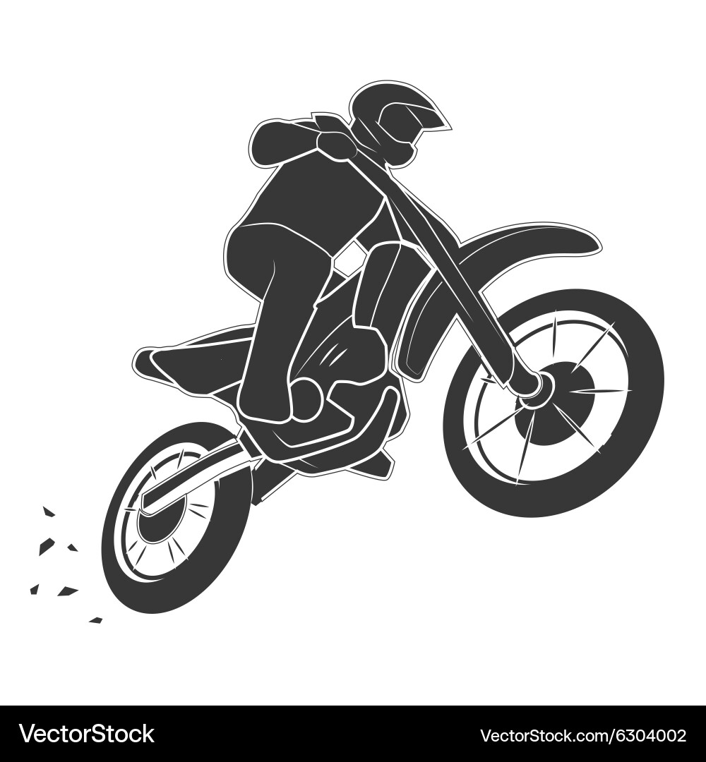 Motoracer on motorbike Royalty Free Vector Image