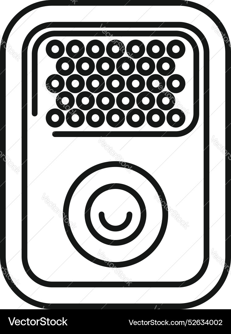 Portable speaker device playing electronic music Vector Image