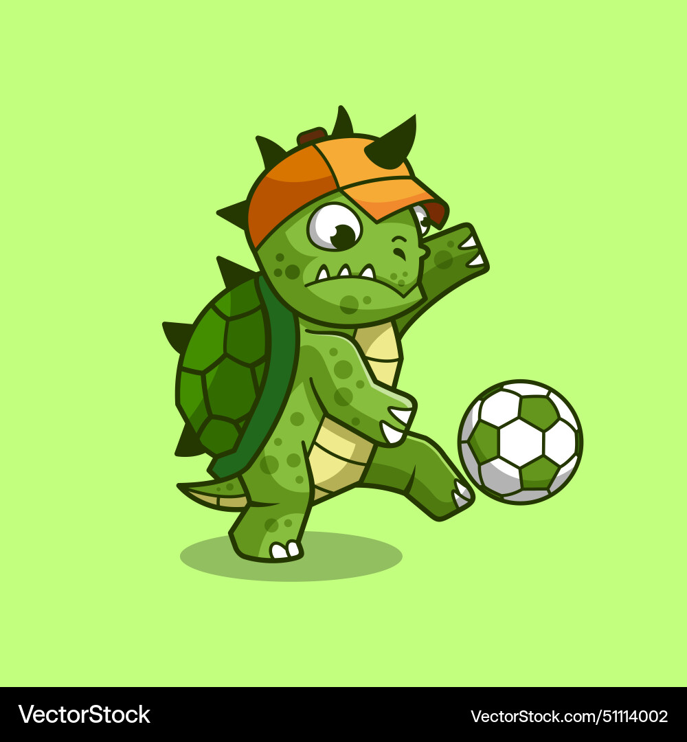 Simple mascot logo turtle character design Vector Image