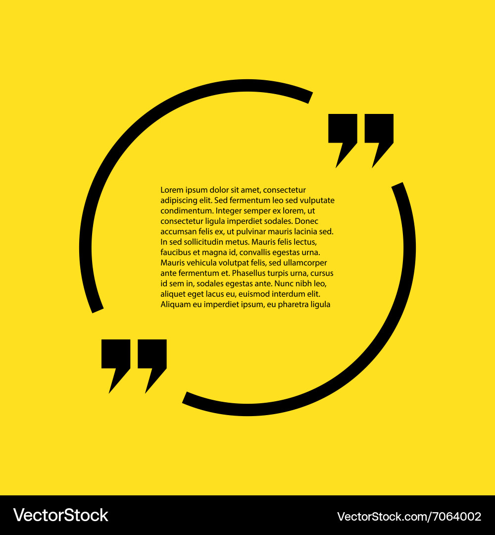 Stock quote the text on a yellow background Vector Image