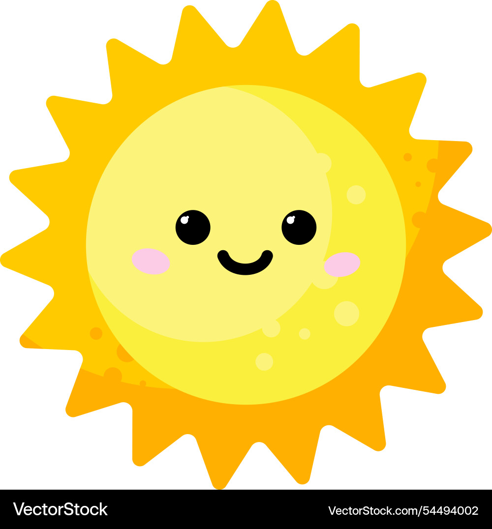 Sun cartoon character Royalty Free Vector Image