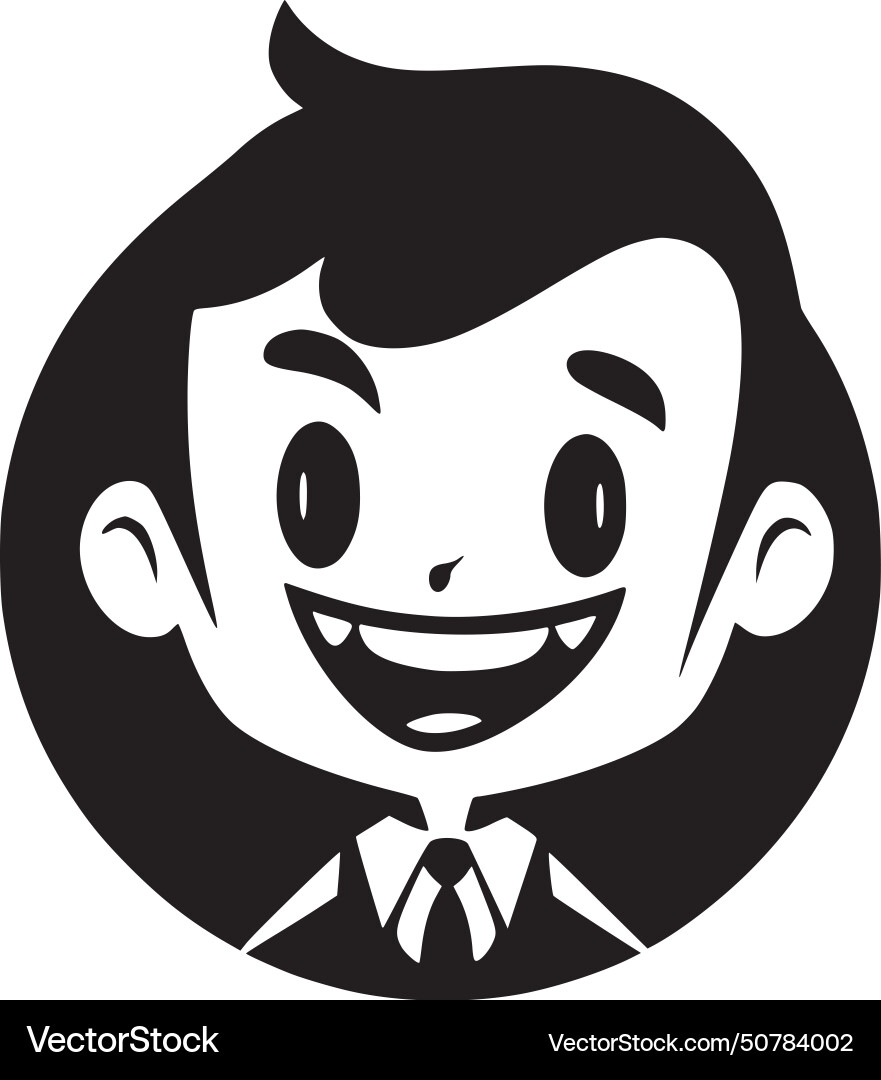 Vampire - black and white Royalty Free Vector Image