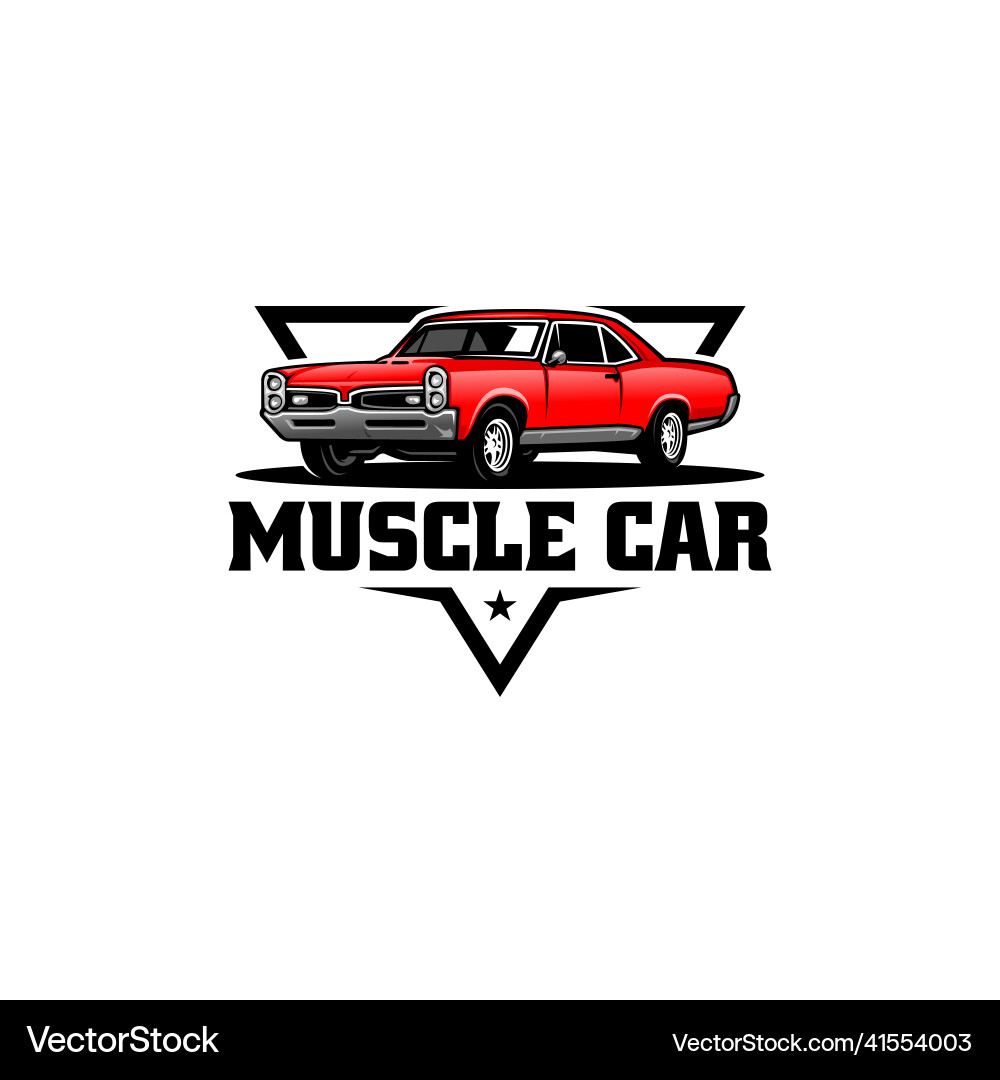 American muscle car logo Royalty Free Vector Image