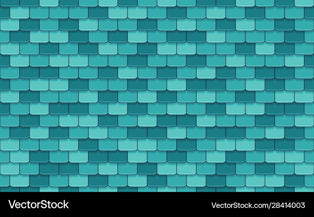 Blue roof tiles seamless pattern Royalty Free Vector Image