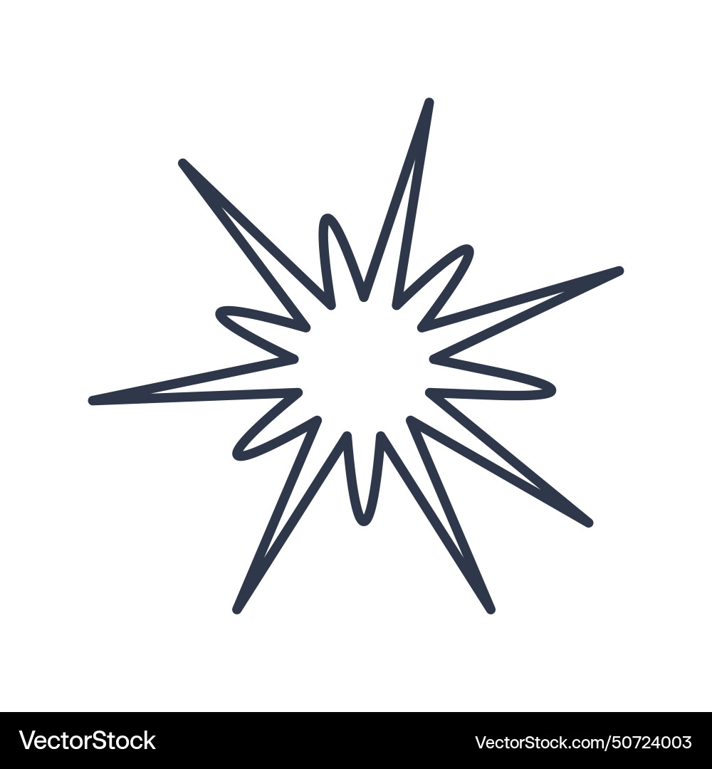 Cartoon star element blue Royalty Free Vector Image