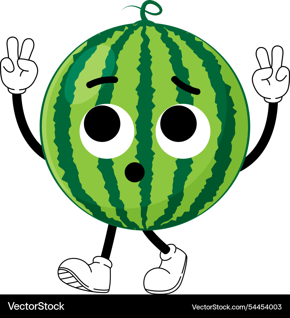 Cartoon - tropical watermelon fruit Royalty Free Vector