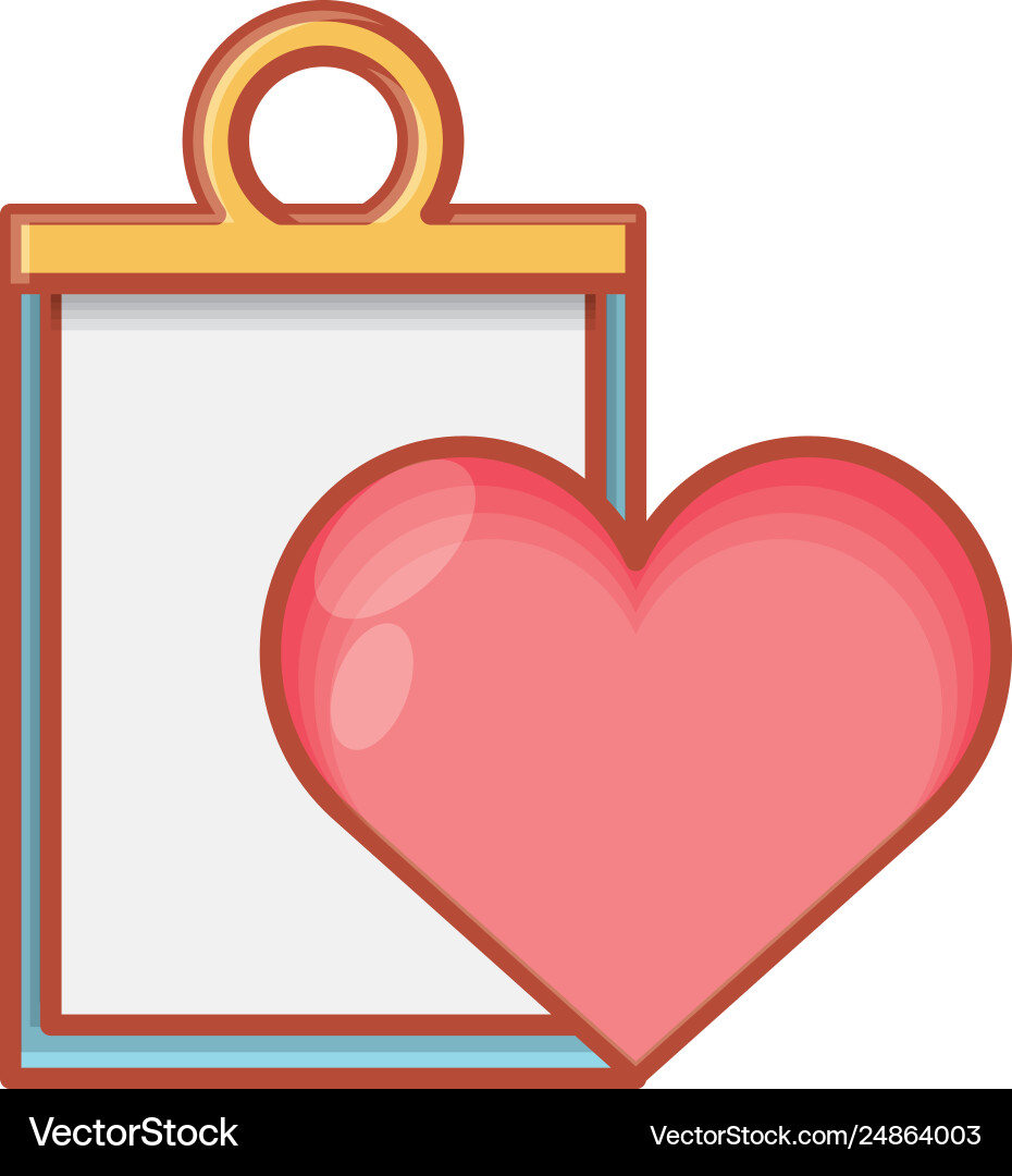 Checklist clipboard with healthy heart Royalty Free Vector